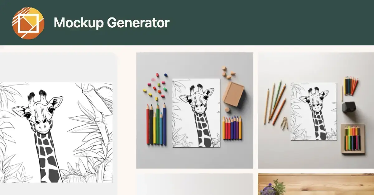 Coloring Page Mockups – Free Bulk Mockup Generator
